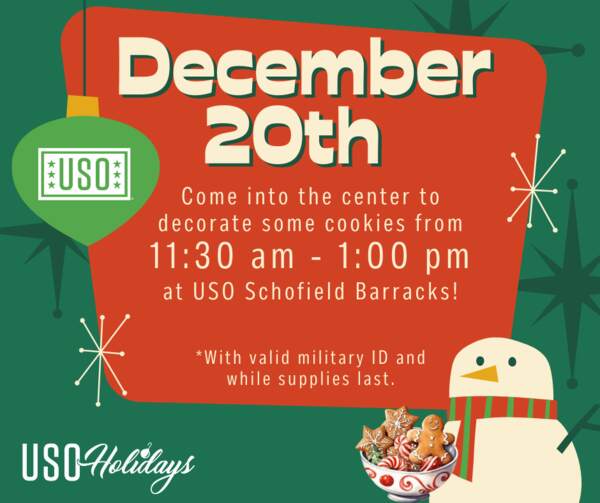 Holiday Cookie Decorating • USO Hawaii